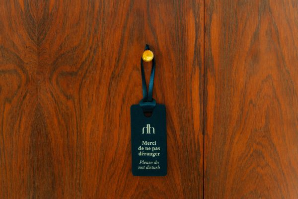 Leather rectangular hotel room signs - Hotel Gift Selection