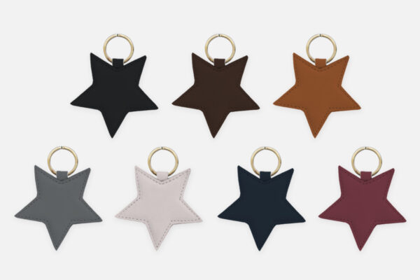 Custom star leather key rings - Hotel Gift Selection